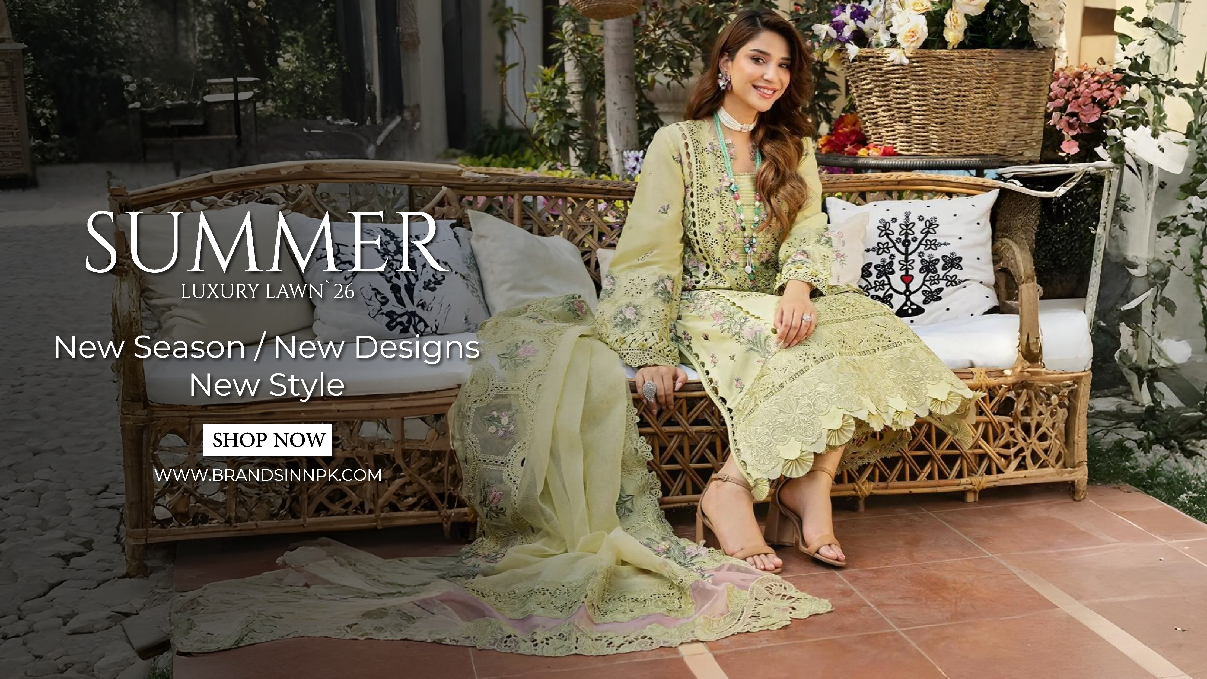 MOTIFZ-3PC LAWN HEAVY EMBROIDERED SHIRT WITH SILK PRINTED DUPATTA AND ...